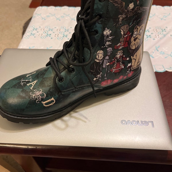 Combat Boots - Red | Red Combat Boots, Goth Boots, Handmade Lace up ...