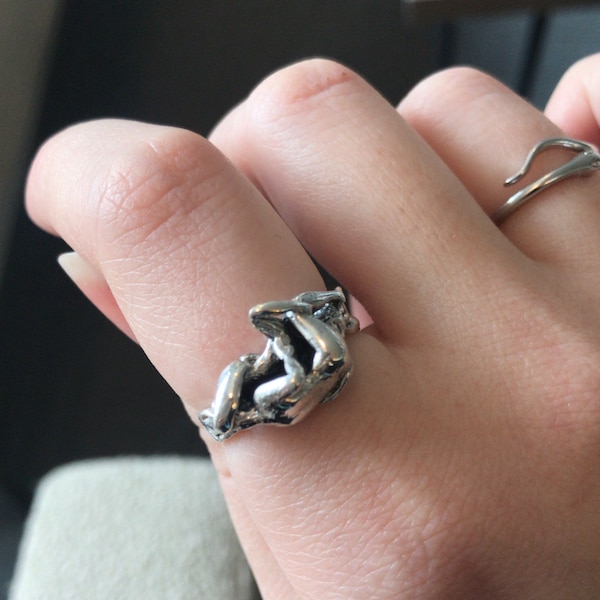 Erotic Ring STERLING SILVER 925 Kama Sutra Pose 69 Sexy Ring SEX Love ...