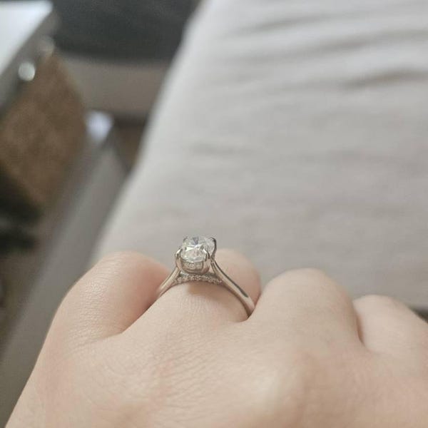 Antique Tulip Set Engagement Ring Vintage 14k Gold Cathedral Setting ...