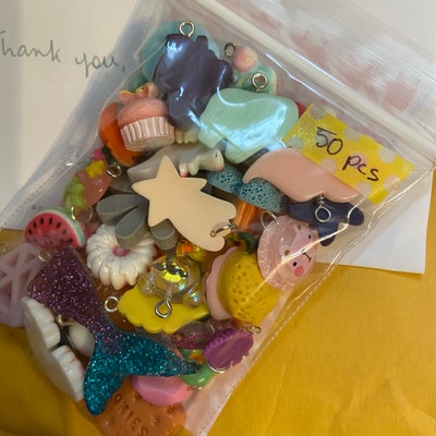 Cute Charm Mix 25 or 50 Pc Variety of Animal Food Kawaii Cabochon ...