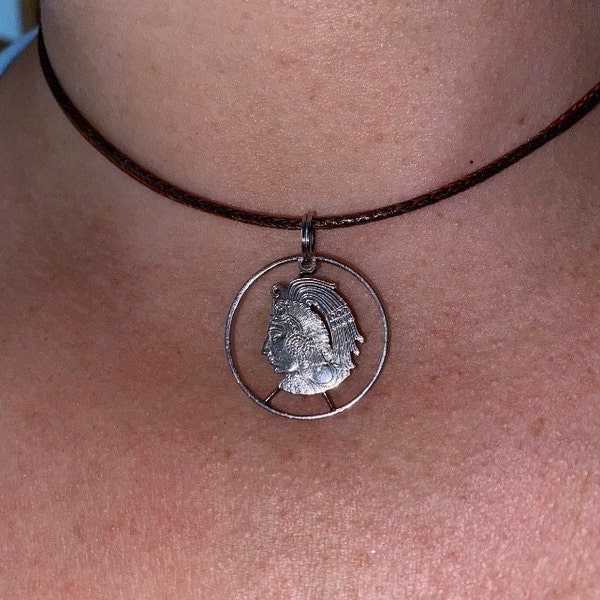 Irish Red Deer Pendant, Irish 1 Pound Coin, Cut Coin Jewelry, Irish ...