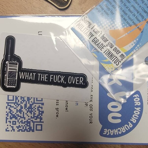 WTF, Over Black Vinyl Sticker, Funny Stickers, Sarcastic Stickers, Meme ...