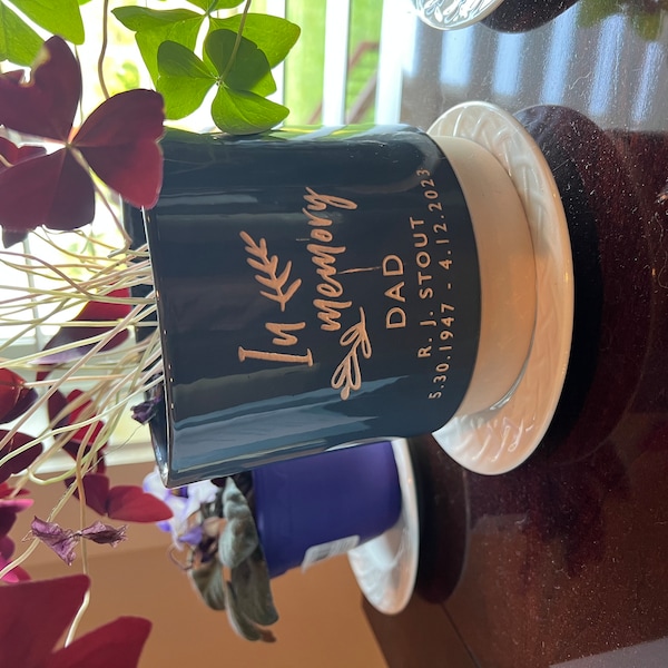 Personalised in Memory Memorial Indoor Plant Pot, in Memory of a Loved ...
