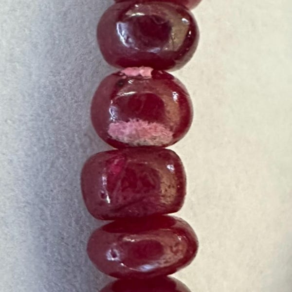 Ruby Beads, Finest Quality Ruby Beads, Natural Ruby Smooth Rondelles ...