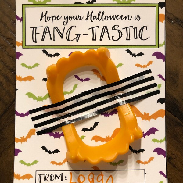 Printable Fang-tastic Halloween Card. Halloween Vampire Fang Cards ...