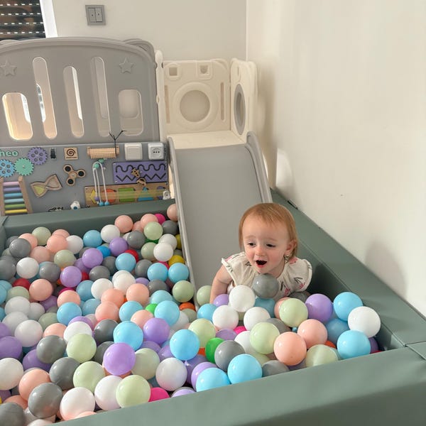 Soft Play Ball Pit, Large White Ball Pit, Soft Play Equipment, Gift for ...