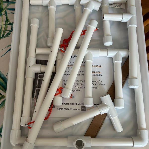 Table-top 1/2" Pvc Parrot Perch * Bird Training Stand "the Picnic Table ...