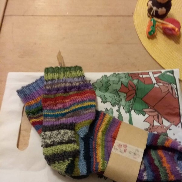 Hand Knit Wool Socks for Women Who Love Colorful, Odd, Mismatched Socks ...