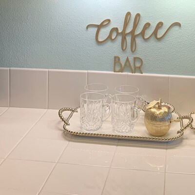 Coffee Bar Wall Sign, Coffee Sign No Backboard Kitchen Office Break ...