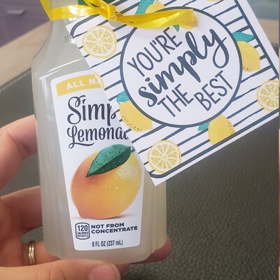 Printable Lemon Gift Tags. You're Simply the Best Tags for Lemon Themed ...