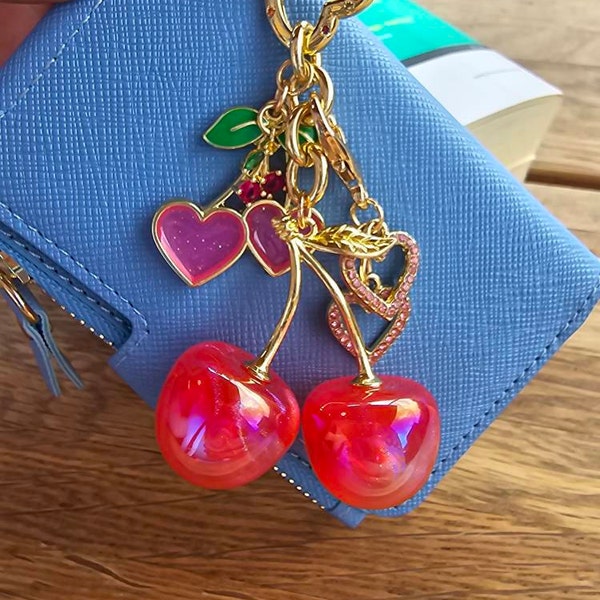 Oil Slick Black TRIPLE HEARTS Black Rainbow Oil Slick Resin Bag Strap ...