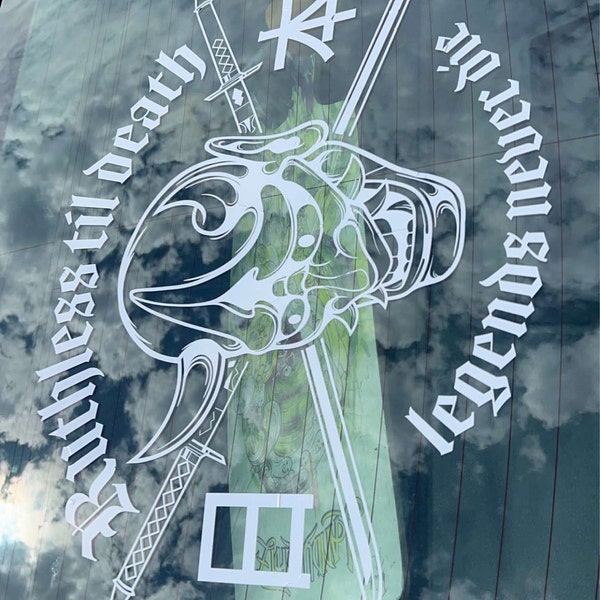 Ruthless Til Death Windshield Rear Window Decal Car Sticker Banner JDM ...