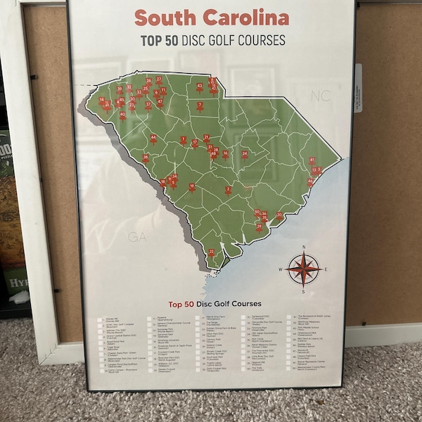 Ohio Golf Top 50 Courses Map - Etsy