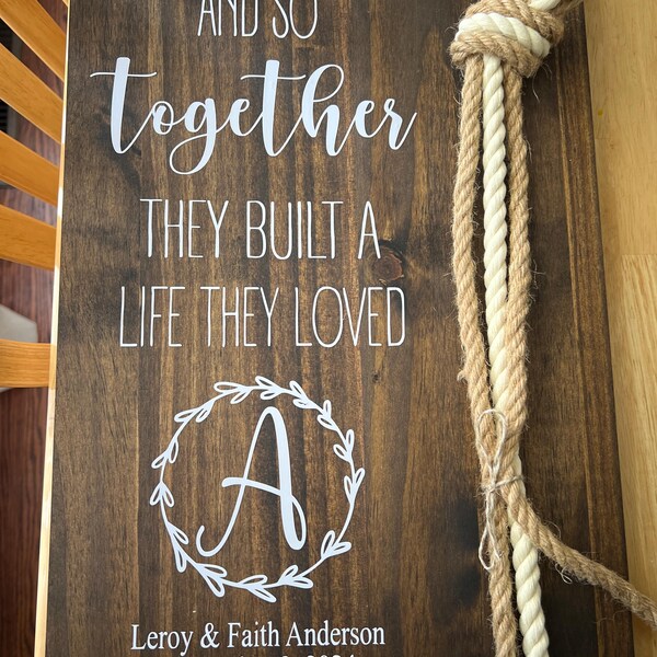 Unity Ceremony Sign Three Strands, A Cord of Three Strands Wedding Sign ...