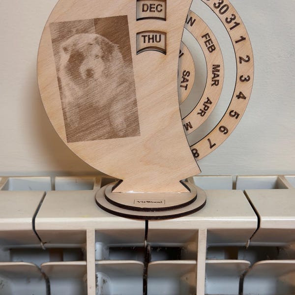 Perpetual Calendar Laser Cut File SVG, Desktop Calendar, Wood Calendars ...