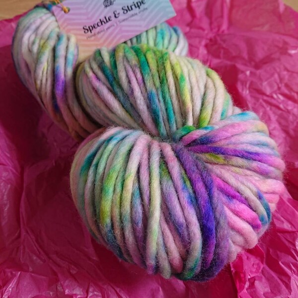 Ultra Bulky/super Chunky Merino Wool Yarn, Single Ply, Hand Dyed Yarn ...