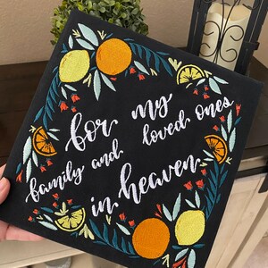 Embroidered Tulip Graduation Cap Topper Graduation Cap - Etsy