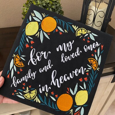 Embroidered Graduation Cap Topper Lemon Graduation Cap Decoration ...