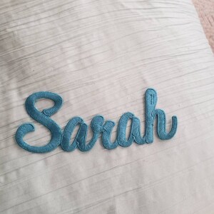 Custom Embroidered Name Iron on Patch Script Font Personalized - Etsy