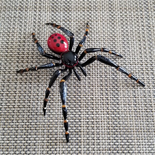 Tarantula Glass Figurine, Hand Blown Glass Tarantula, Blown Glass ...