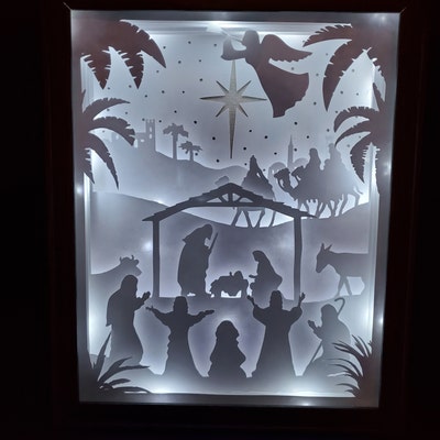 Nativity Shadow Box Svg, Cricut Christmas Light Box Svg, Christmas ...