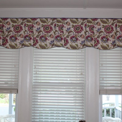 Custom Valance EMMA Hidden Rod Pocket Valance Fits 30 44 Window ...