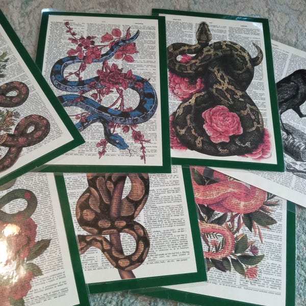 Vintage Poster, Snakes, Gothic Art, Boho Style, Flower Art, Line Art ...