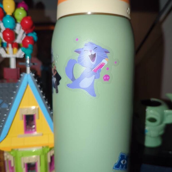 Yzma Cat With Potion Transparent Sticker/ Laptop iPhone Water Bottle ...