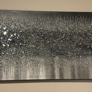 Beige and Taupe Glass Painting, Beige Glass Painting, Gold Glass Art ...