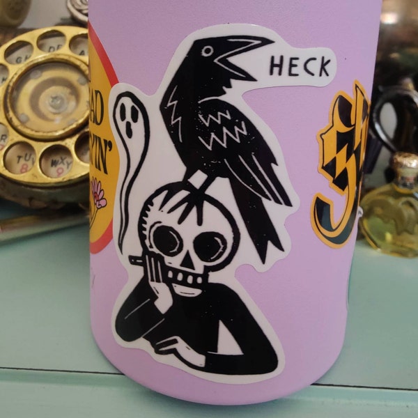 Linocut Print Inspiration Raven Original Handmade Block Print Weird ...