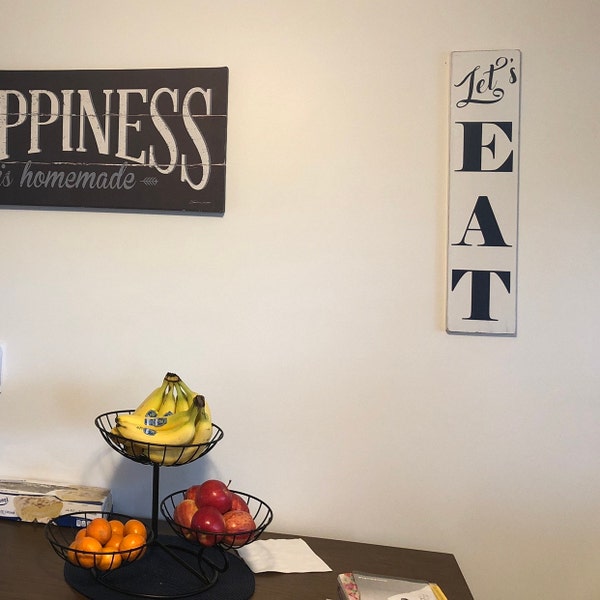 Lets Eat Sign. Farmhouse Kitchen Signs. Kitchen Decor. Rustic Farmhouse ...