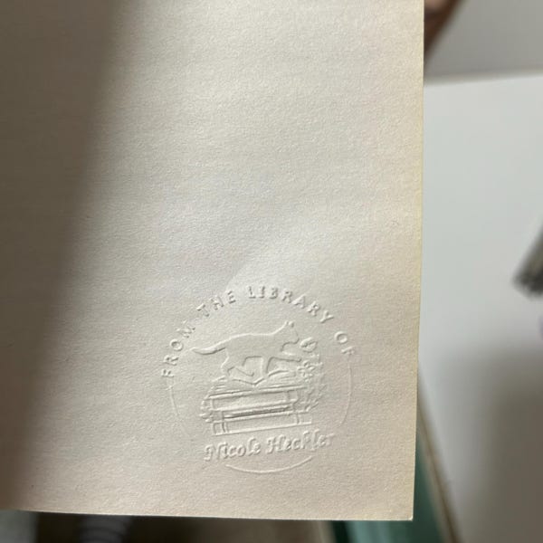 Book Embosser Personalized Custom From the Library of Book Stamp ...