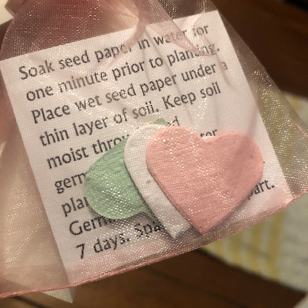 50 Seed Paper Confetti Hearts- Wildflower Seeds - Etsy