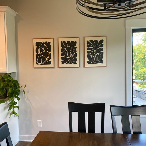 Flow Abstract Wood Wall Art Modern Wood Art Minimal Black and White ...