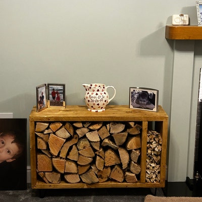 Indoor Log Store Woodburner Fire Rustic - Etsy UK