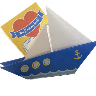 Printable DIY Valentine piece of My Heart Folded School Note Card - Etsy