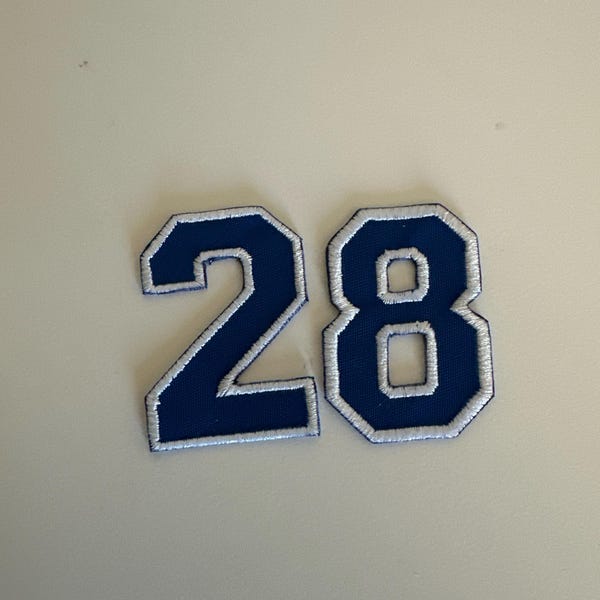 High School Varsity Numbers Patch College Letterman Jacket Embroidered ...