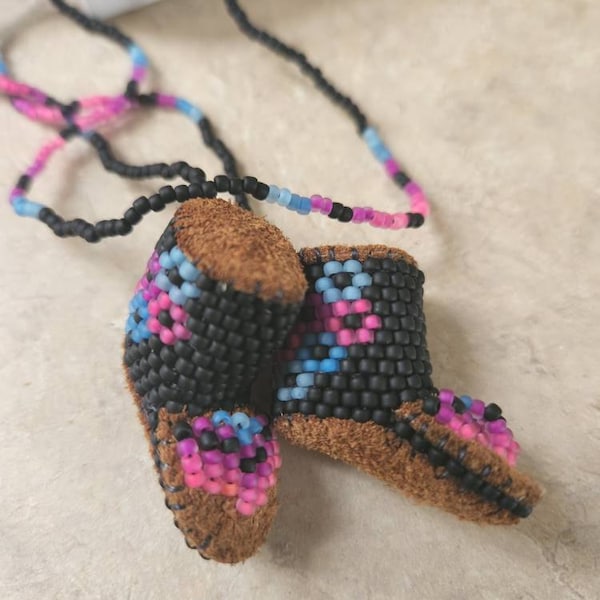 Custom Medicine Moccasin Mirror Charms - Etsy