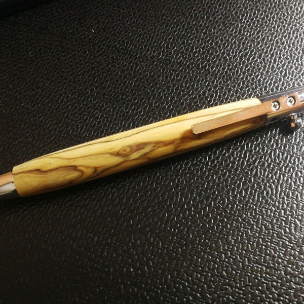 Hand Turned Euro Chrome Pen With Purple Heart, African Blackwood ...