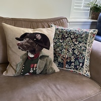 Fleurs Des Champs Jacquard Woven Belgian Tapestry Cushion 18x18 Inch ...