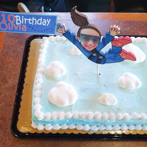 Indoor Skydiving Cake Topper, Parachuting Birthday Party Cake Topper ...