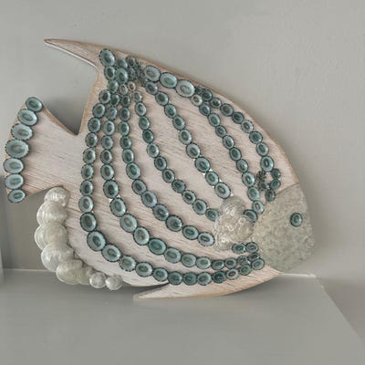 12.5 Cowrie White Washed Wood Tree, Shell Christmas Tree, Neutral Tree ...