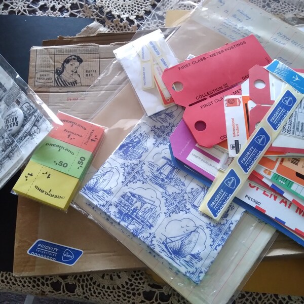 Vintage Registered Postage Mail Labels. - Etsy