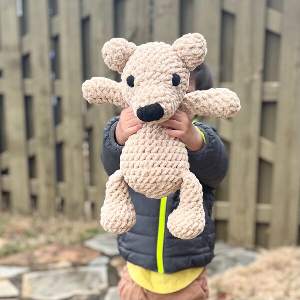 Jr. Bear the Bear Plushie Pattern - No Sew Pattern, Bear Pattern, Teddy ...