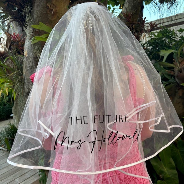 Bride Bachelorette Veil | Future Mrs Veil | Bachelorette Party ...