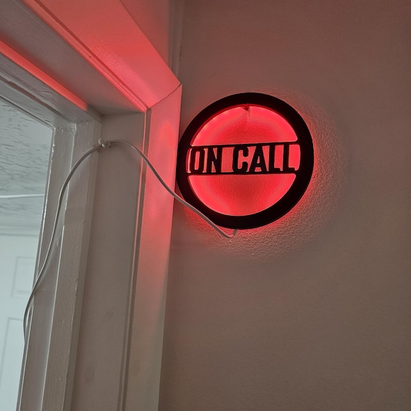 3" Busy Work Indicator on Call Light Sign - USB Powered With Switch - Etsy