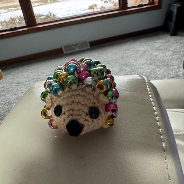 Beaded Fidget Hedgehog Crochet Pattern | Crochet Fidget Toy | Fidget ...