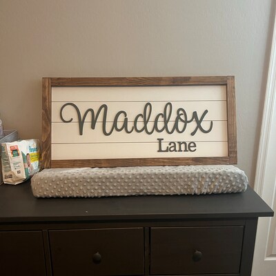 Nursery Wall Decor, Custom Nursery Name Sign, Above Crib Custom Baby ...