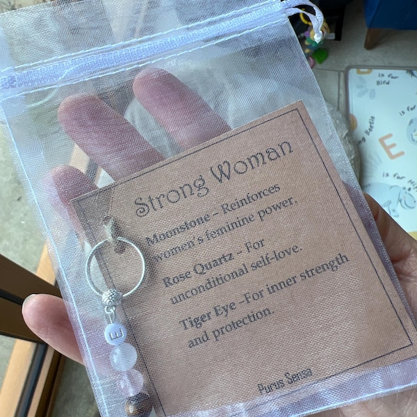 Strong Woman Crystal Keyring. Friendship Crystal Gift. Personalised ...
