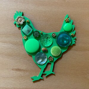 Fabric Buttons Rooster Hen Chicken Buttons Shank to Sew - Etsy